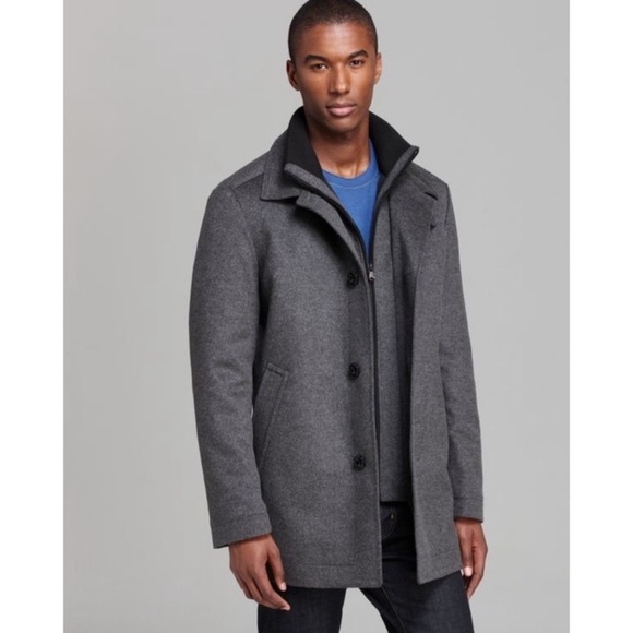 Hugo Boss | Jackets & Coats | Hugo Boss Gray Wool Coat | Poshmark